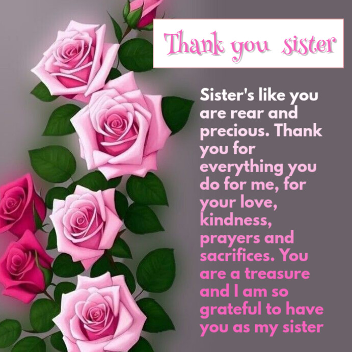 Plantilla de Brown Thank You Sisters Template Flyer Instagram Post ...