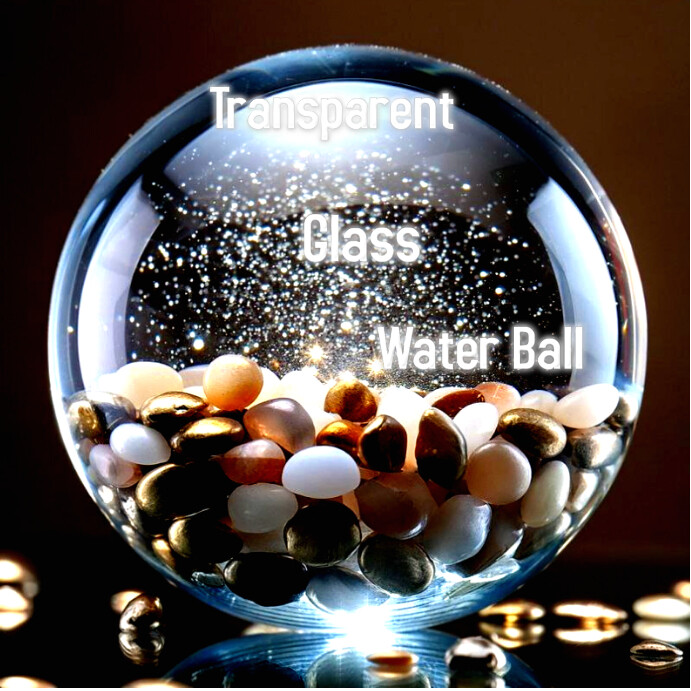 Copy of Brown transparent Glass Water Ball | PosterMyWall