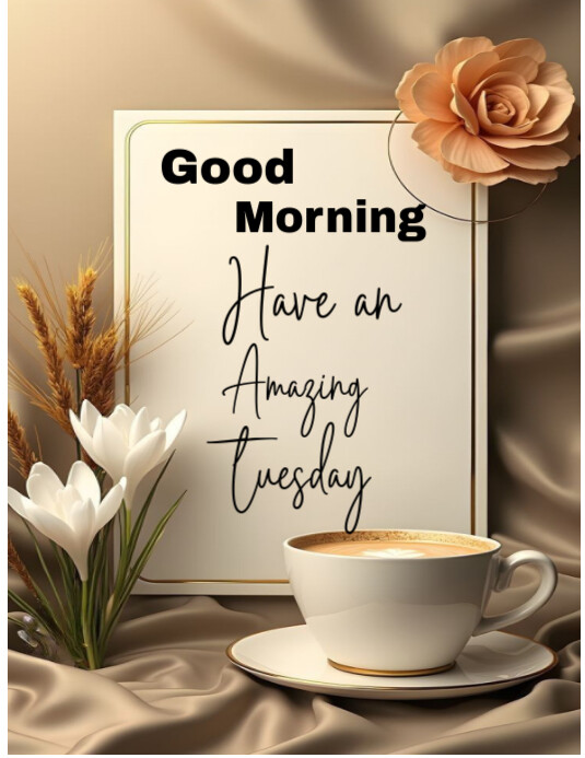 Brown Tuesday Greetings Template Flyer (us Letter) | PosterMyWall