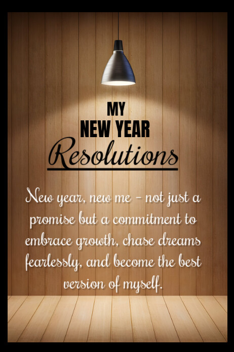 Brown Typographic 2025 New Year Resolution Poster Template | PosterMyWall