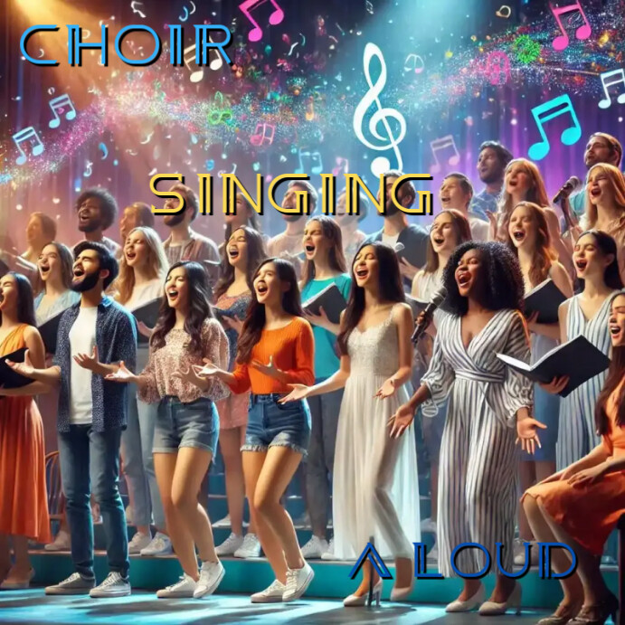 Brown Typographic Choir Singing A Loud Instagram Post Template ...