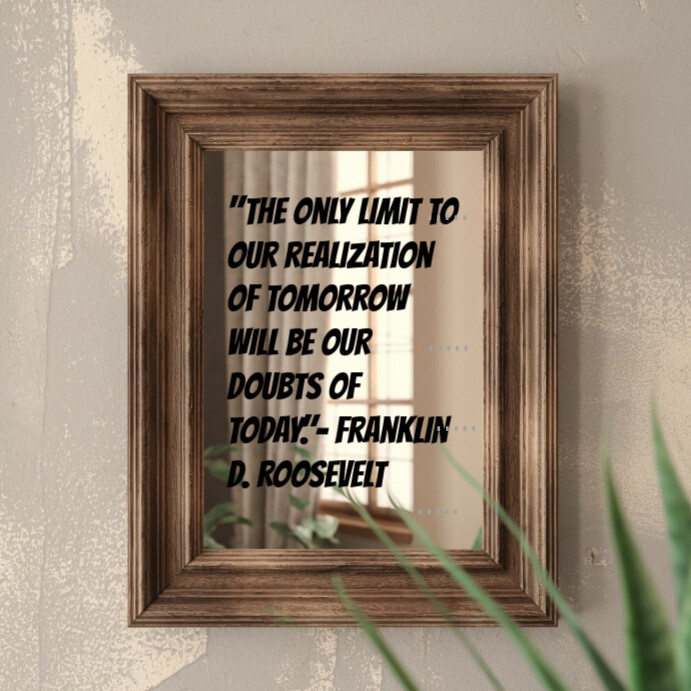 Brown Typographic Growth Mindset Quote Instagram Post Template ...