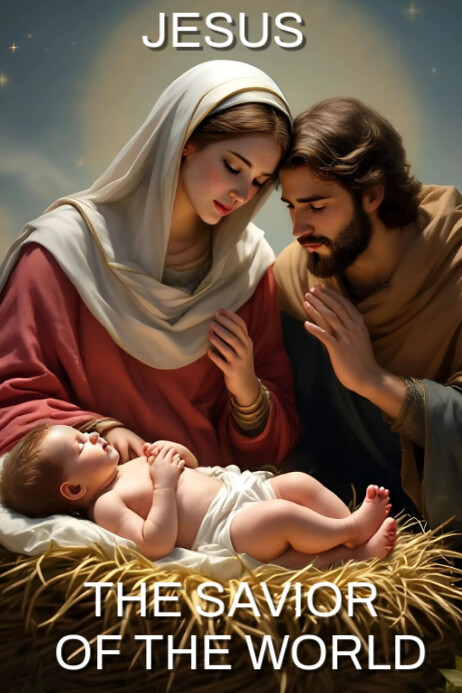 Brown Typographic Jesus The Son Of God Poster Template | PosterMyWall