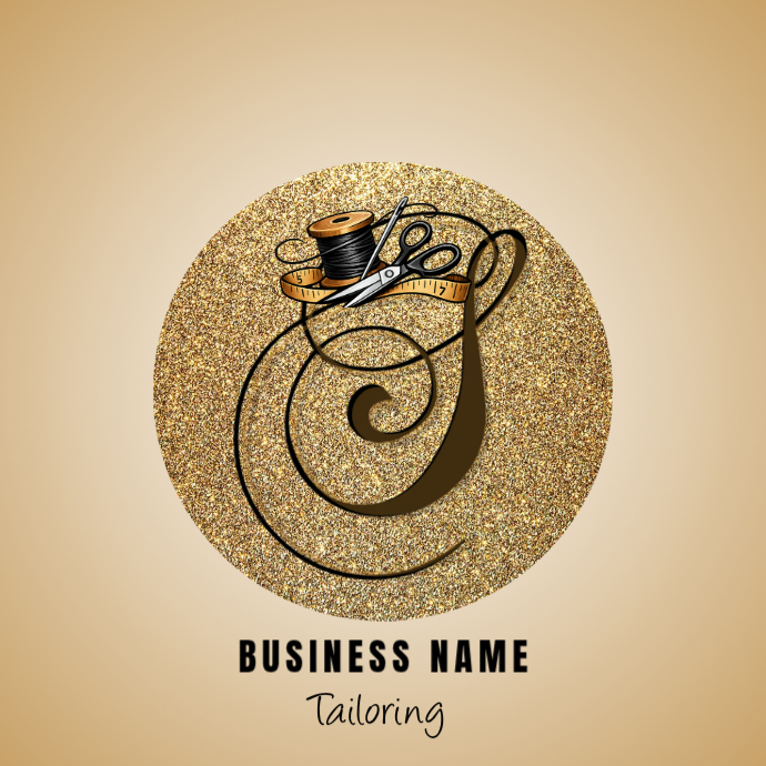 Brown Typographic Letter S And Tailoring Tools Logo Logo Template ...