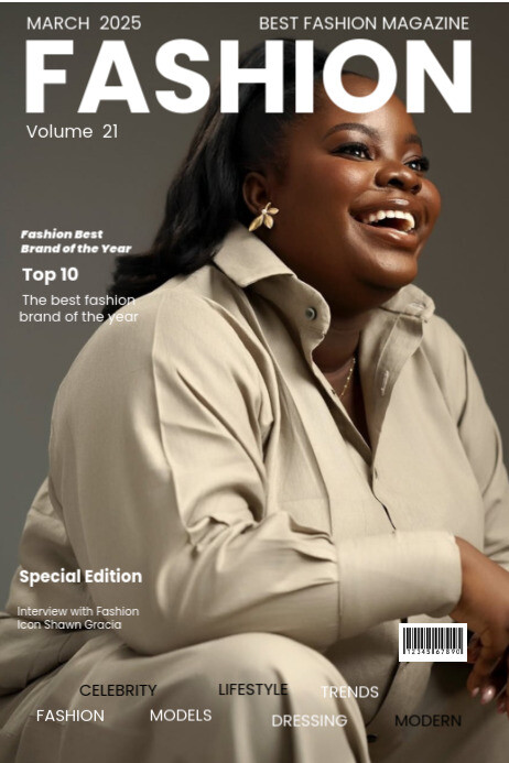 Brown Typographic Magazine Cover Design Poster Template | PosterMyWall