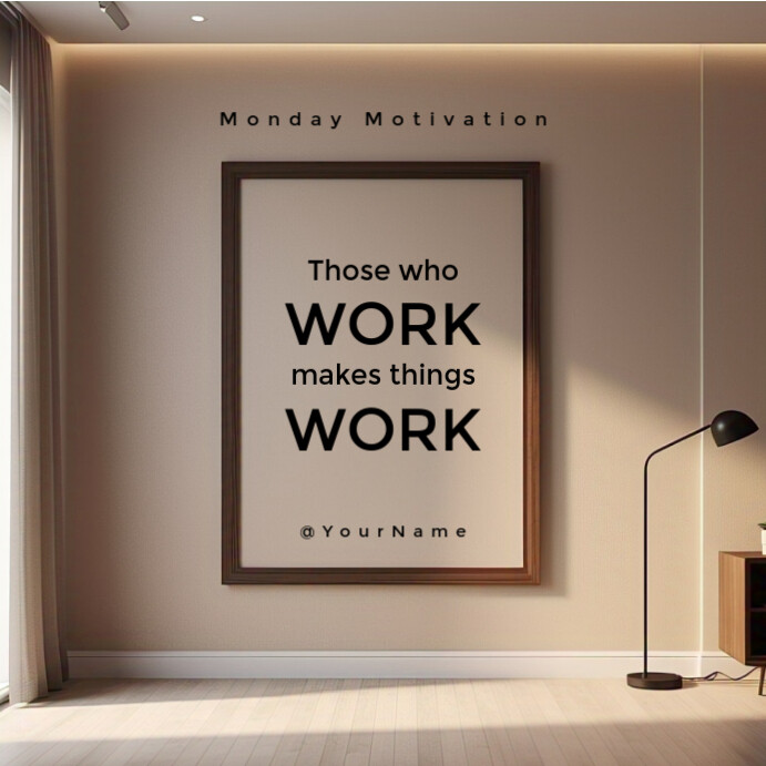 Copy of Brown Typographic Monday Motivation Instagram Post | PosterMyWall