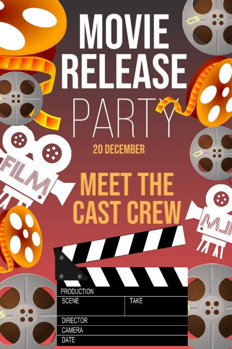 Copy of Brown Typographic Movie Release Party Poster | PosterMyWall