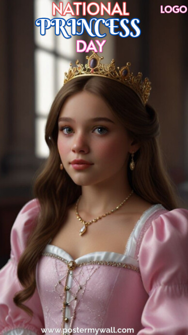 Brown Typographic National Princess Day Design Whatsapp Status Templat ...