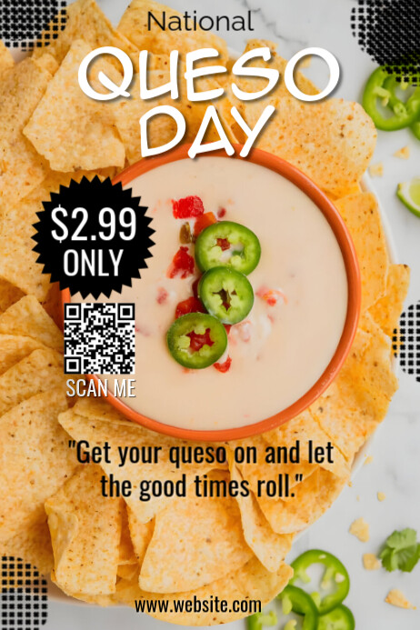 Plantilla de Brown Typographic National Queso Day Poster | PosterMyWall