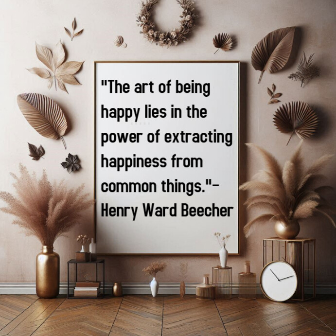 Brown Typographic Simplicity And Contentment Quote Instagram Post ...