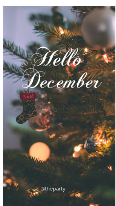 Copy of Brown Typographic White Hello December Cute Instagram Story ...