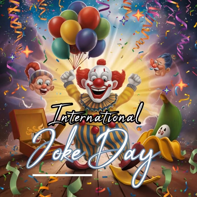 Brown Typography International Joke Day Insta Template | PosterMyWall