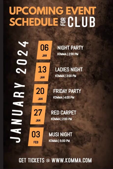 Brown Upcoming Event Ads Poster Template | PosterMyWall