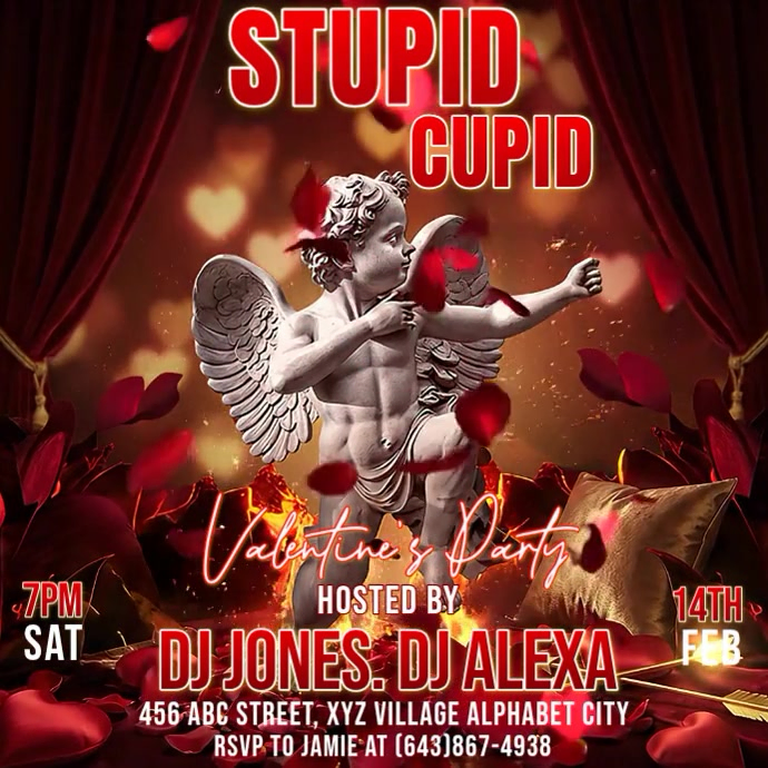 Brown Valentine's Day Party Instagram Post Video Template | PosterMyWall