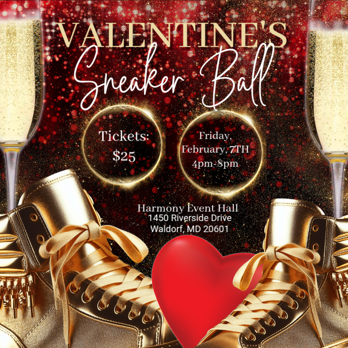 Brown Valentine's Sneaker Ball Instagram Post Template | PosterMyWall