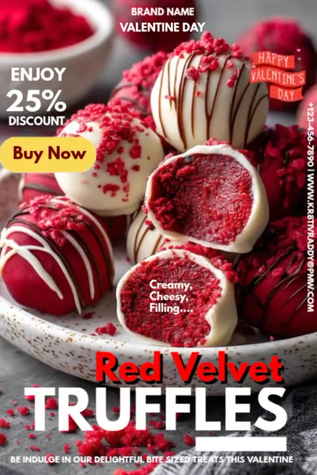 Brown Valentine Day Menu Poster Template | PosterMyWall