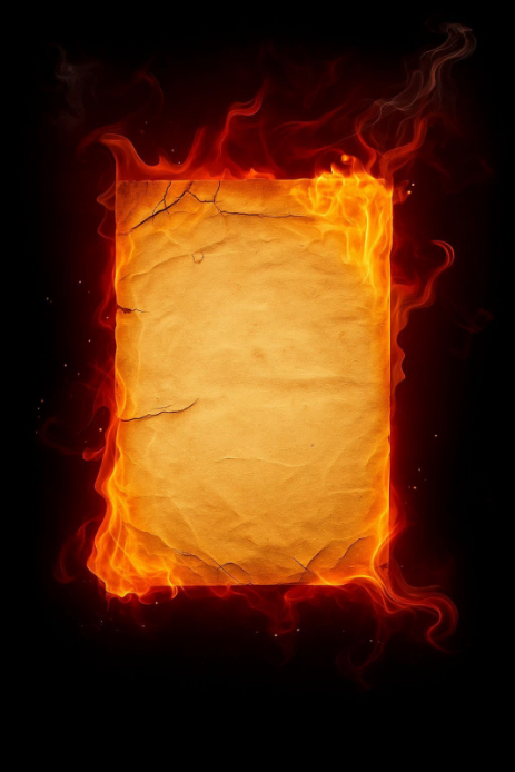 Brown Vintage Burning Scroll Background Template | PosterMyWall