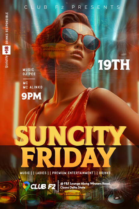 Brown Vintage Club Event/ Weekend Vibes Poste Template | PosterMyWall