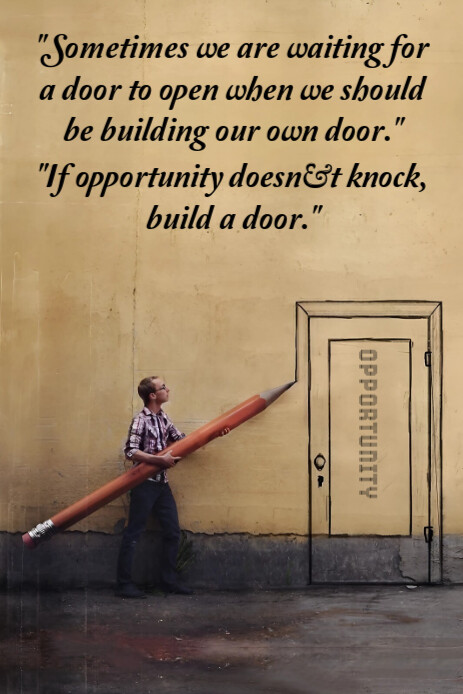 Brown Vintage Daily Quotes About Opportunities Pinterest Graphic ...