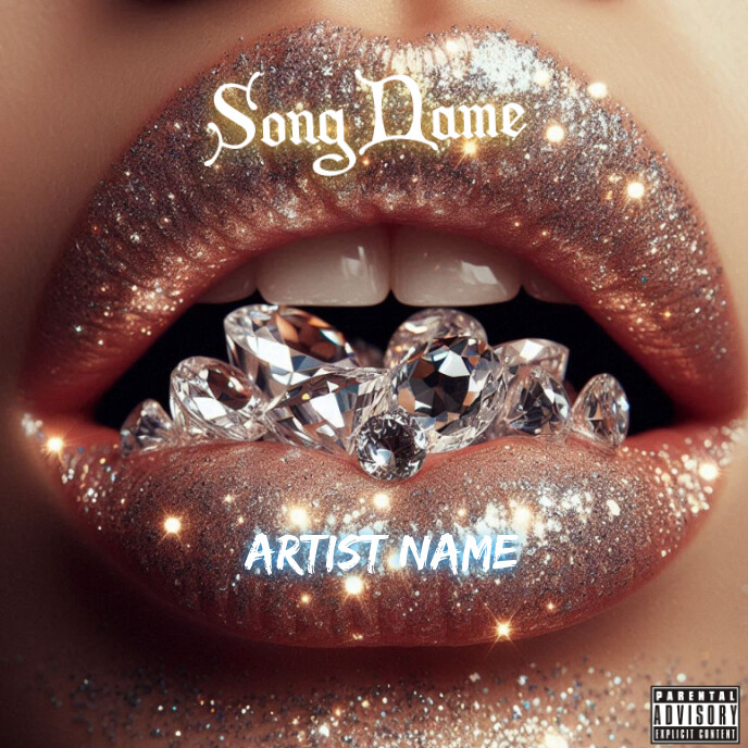 Copy of Brown Vintage Diamond Lips Mixtape Cover Album Cover | PosterMyWall