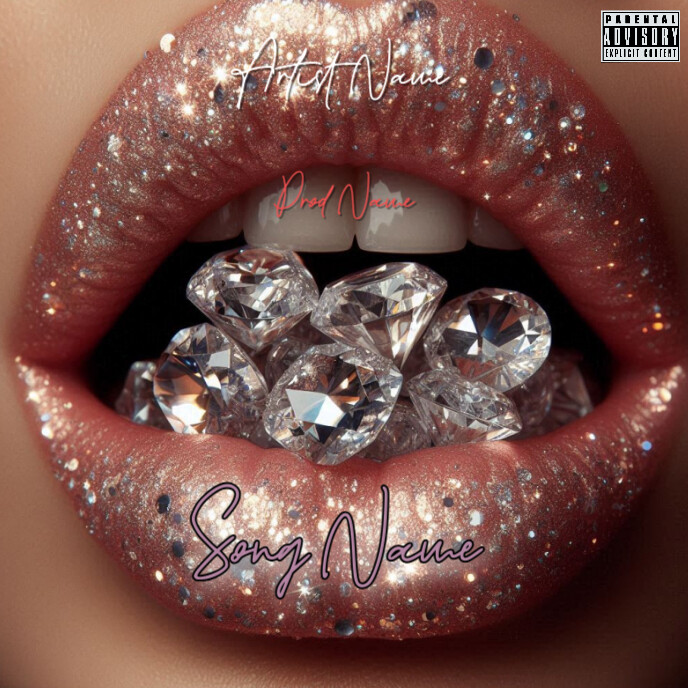 Copy of Brown Vintage Diamond Lips Mixtape Cover Album Cover | PosterMyWall