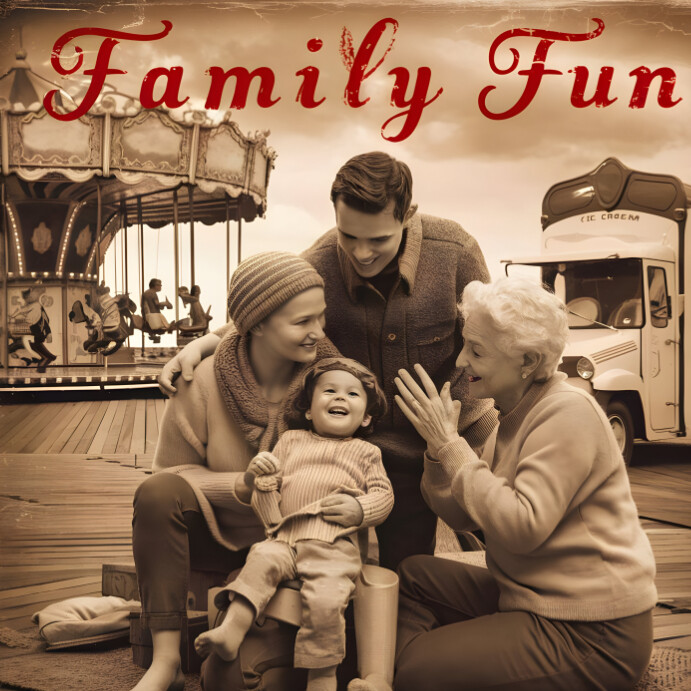 Modèle Brown Vintage Family Fun Vintage Posters Inst | PosterMyWall