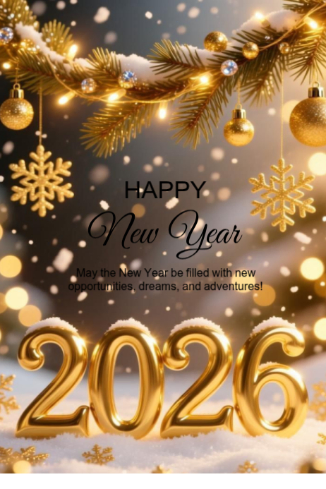 Brown Vintage Happy New Year Poster Template | PosterMyWall