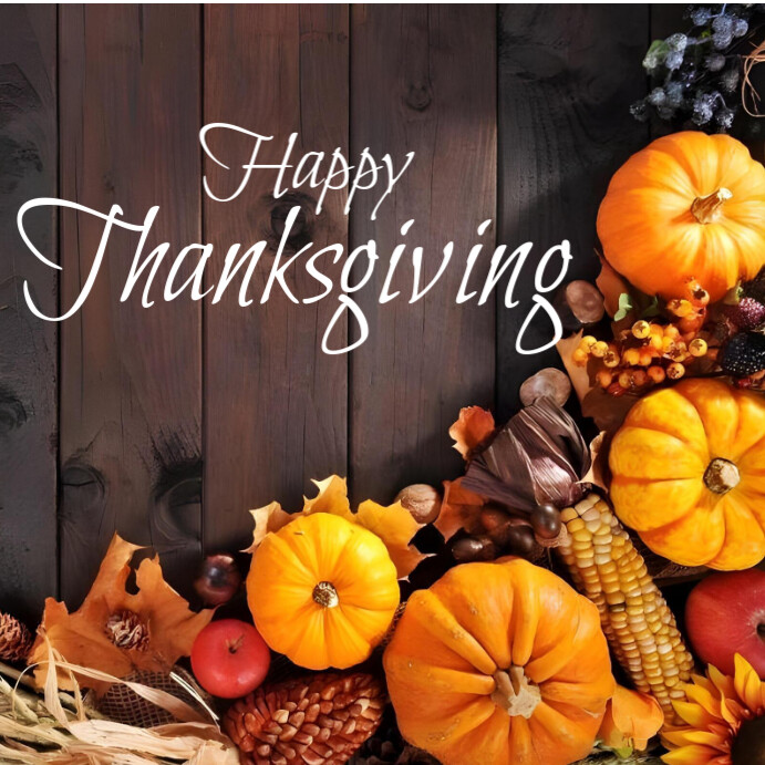 Copy of Brown Vintage Happy Thanksgiving Instagram Post | PosterMyWall