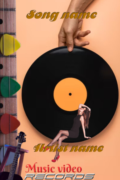 Brown Vintage Music Video Poster Template | PosterMyWall