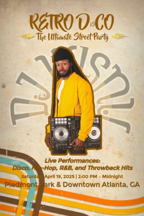 Copy of Brown Vintage Retro Disco Poster | PosterMyWall