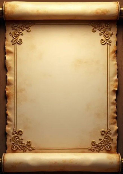 Brown Vintage Scroll A4 Template | PosterMyWall