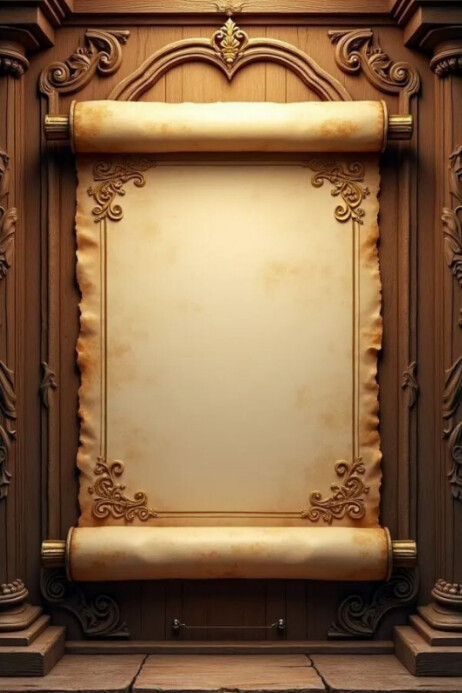 Brown Vintage Scroll Template Poster | PosterMyWall