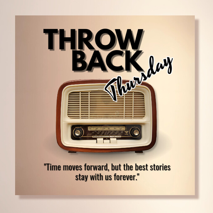 Plantilla de Brown Vintage Throwback Thursday Instagram Post | PosterMyWall