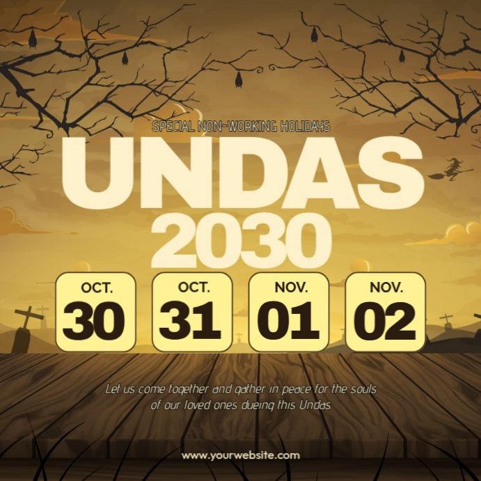 Brown Vintage Undas Instagram Post Template | PosterMyWall