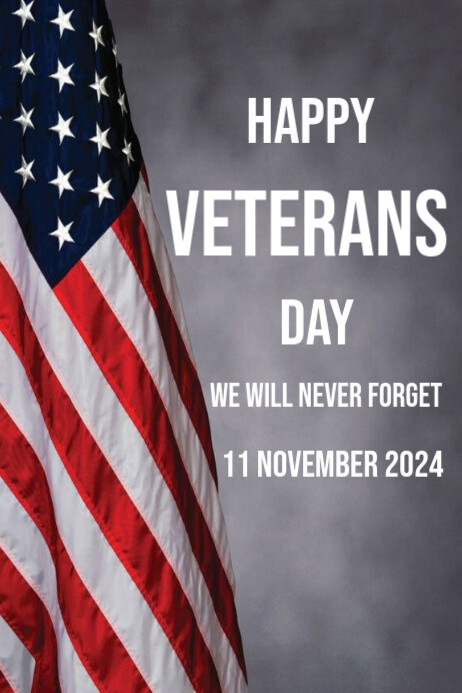 Brown Vintage Veterans Day 11 November 2024 Poster Template | PosterMyWall