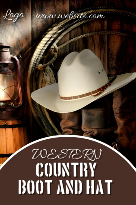 Brown Vintage Western Country Poster Template | PosterMyWall