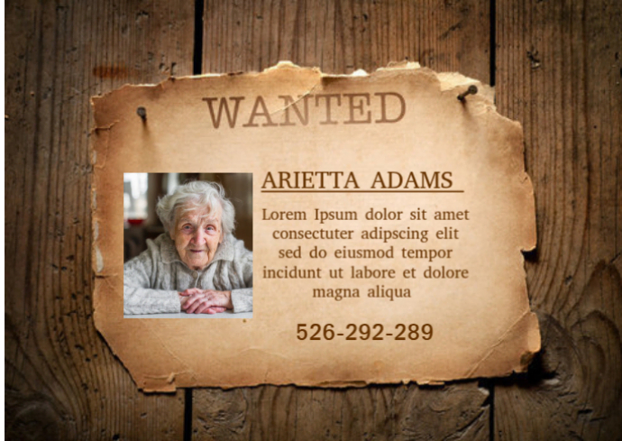 Modèle Brown Wanted Poster Postcard | PosterMyWall
