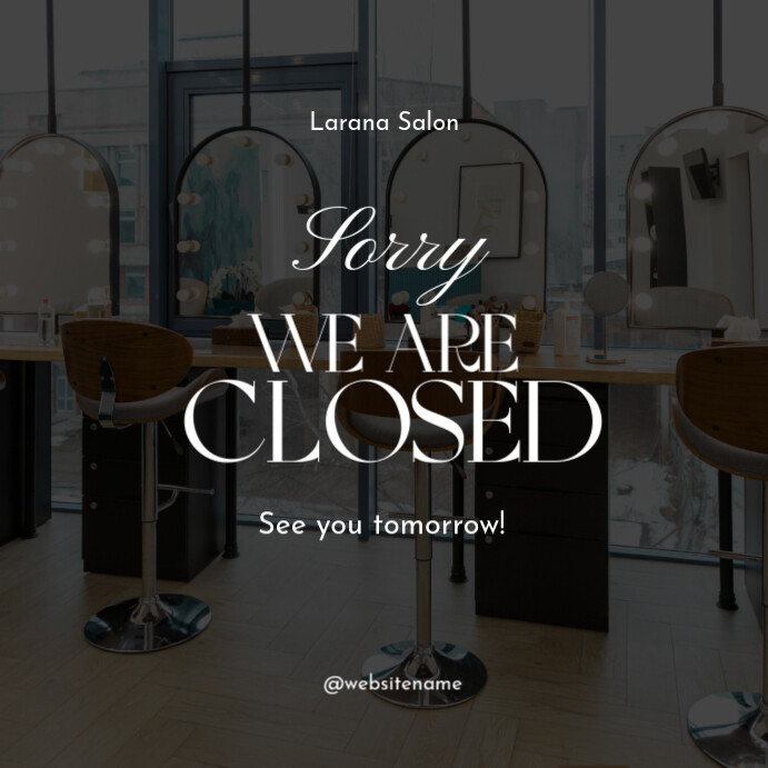 Brown We Are Closed Instagram Post Template | PosterMyWall