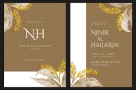 101,160+ wedding invitation card brown Customizable Design Templates ...