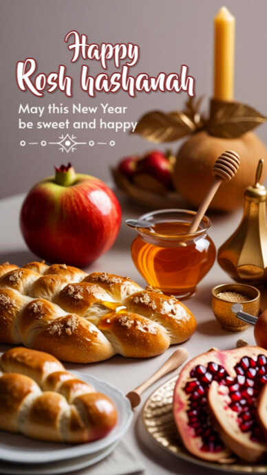 Brown White Modern & Minimal Rosh Hashanah Instagram Story Template ...