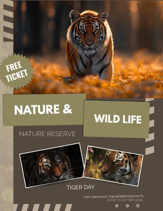Brown Wild Life Flyer (us Letter) Template | PosterMyWall