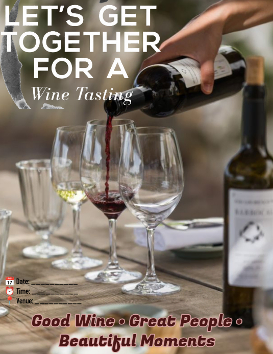 Brown Wine Tasting Event Flyer Template | PosterMyWall