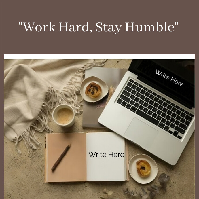 Plantilla de Brown Work Instagram Post | PosterMyWall