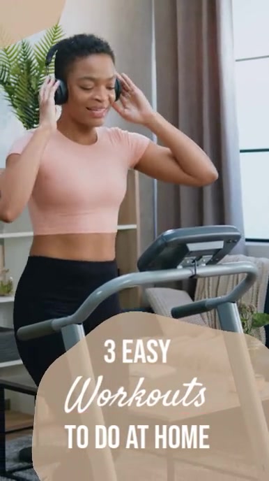 Brown Workouts Instagram Reel Template | PosterMyWall