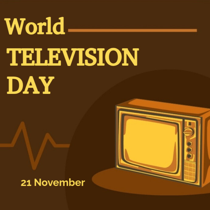 Brown World Television Day Instagram Post Template | PosterMyWall