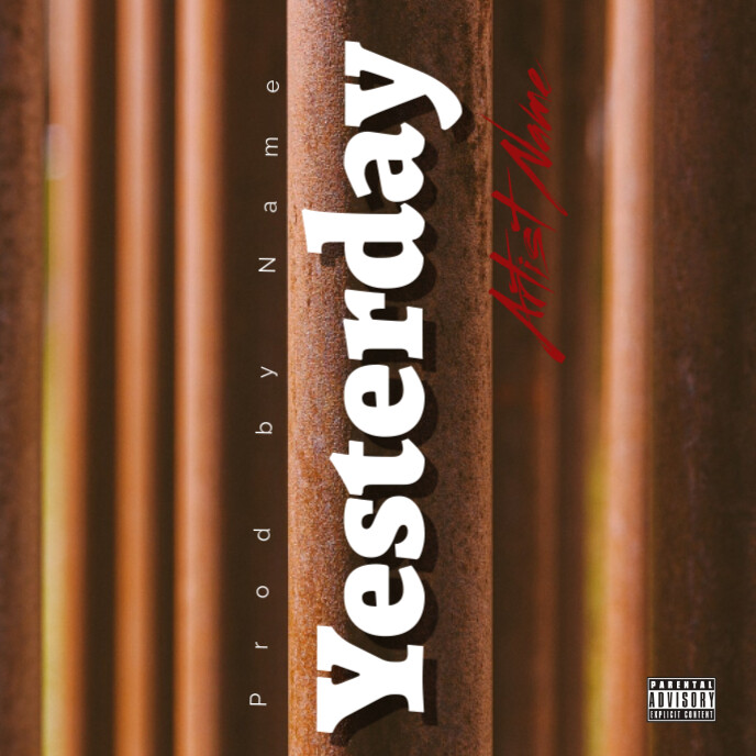 Brown Yesterday Album Cover Template | PosterMyWall