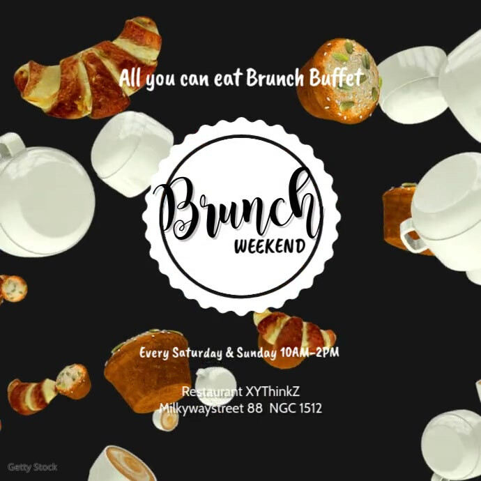 Copy of Brunch Breakfast Buffet Restaurant Ad Insta | PosterMyWall