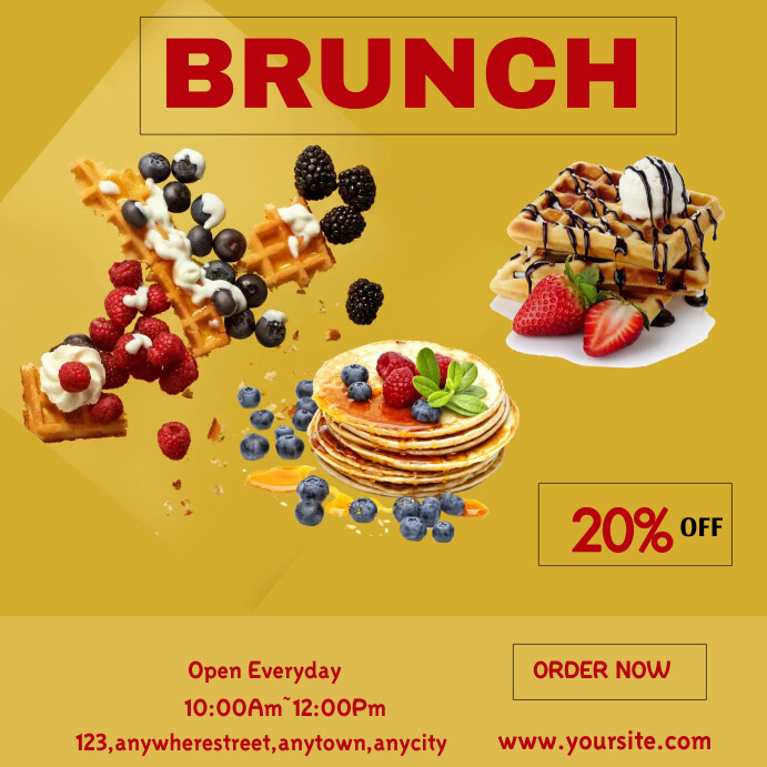 Plantilla de Brunch flier | PosterMyWall