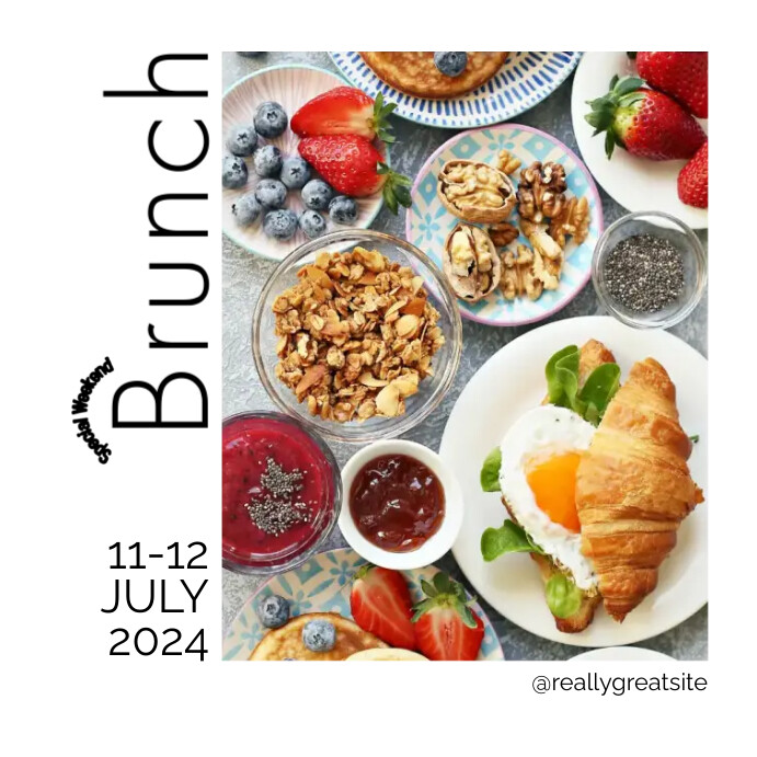 Brunch Food Instagram Post Templat | PosterMyWall