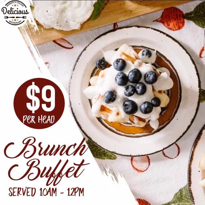 Brunch Instagram Restaurant Post Template | PosterMyWall